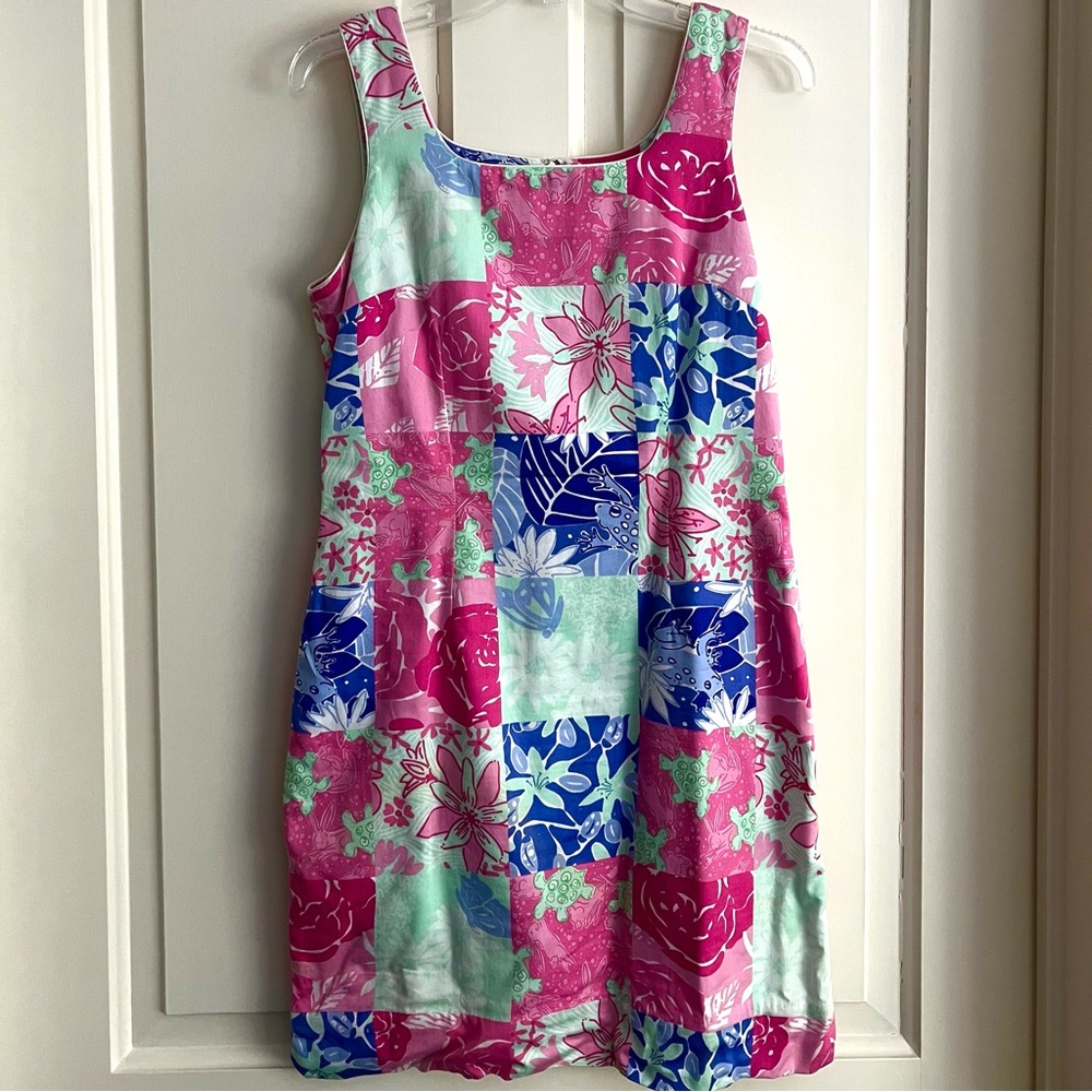Vintage Lilly Pulitzer Block Print Sleeveless Mini Dr… - Gem
